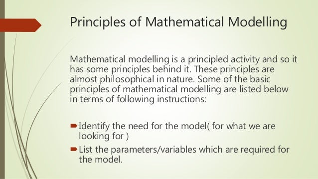Mathematical modelling ppt