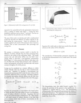 Mathematical model of raw hide curing with brine | PDF