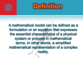 Mathematical models | PPSX