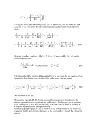 Mathematical models for a chemical reactor | PDF | Chemistry | Science