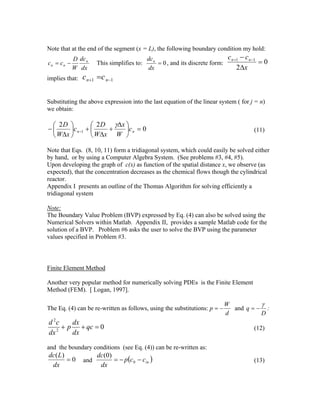 Mathematical models for a chemical reactor | PDF | Chemistry | Science