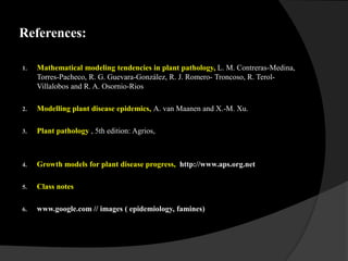Mathematical models for plant disease epidemics | PPTX
