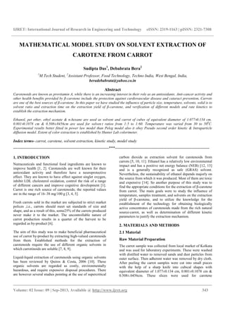 Mathematical model study on solvent extraction of | PDF