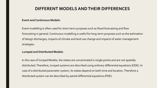 Mathematical models & water resource management | PPT