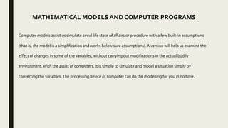Mathematical models & water resource management | PPT
