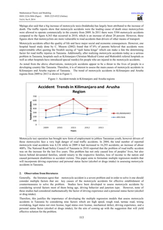 Mathematical model to assess motorcycle accidents in tanzania | PDF ...