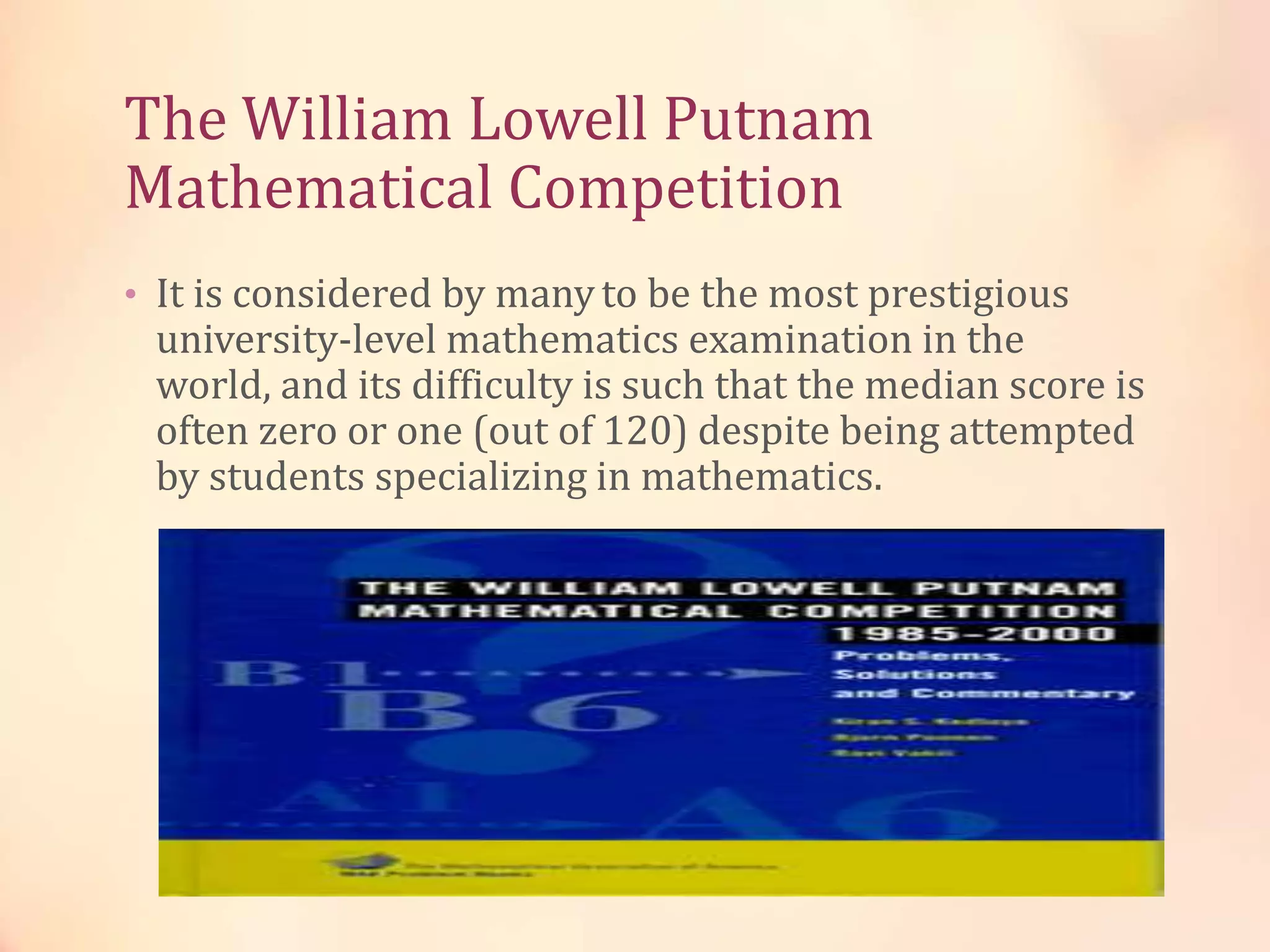 Mathematical olympiads throughout the world | PPTX