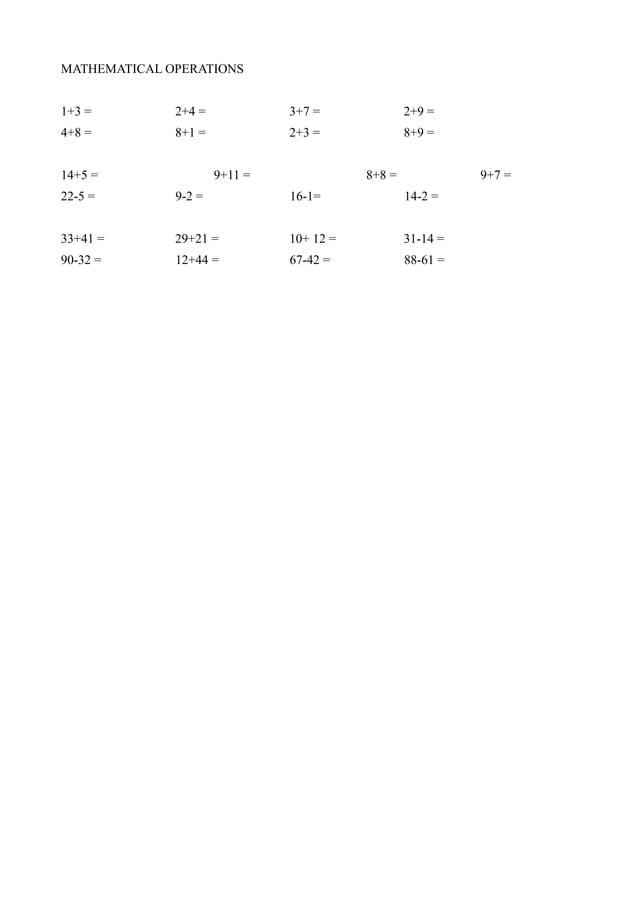 Mathematical operations | PDF | Physics | Science