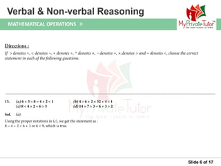 Mathematical Operations Reasoning Questions | PPT