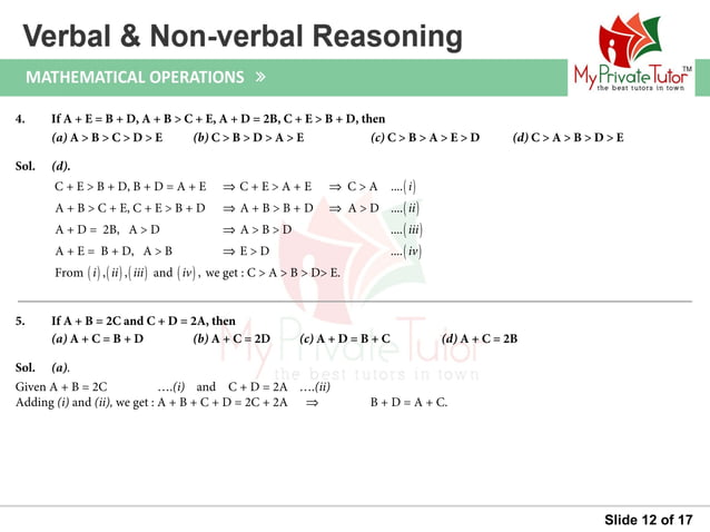 Study Material for competitive exams - Verbal & Non Verbal Reasoning ...
