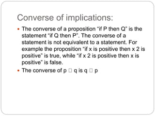 Mathematical prepositions implications | PPT