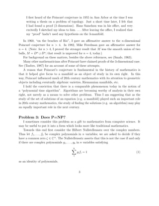 Problemas de Smale | PDF