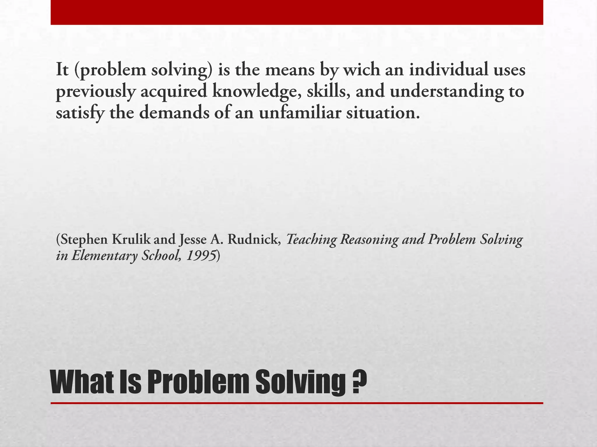 Mathematical problem solving | PPTX