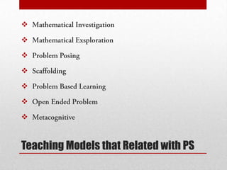 Mathematical problem solving | PPTX