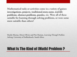 Mathematical problem solving | PPTX | Educational Assessment | Education