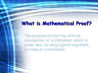 Mathematical proof | PPT