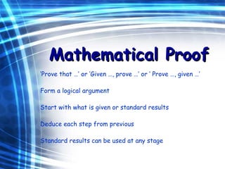 Mathematical proof | PPT