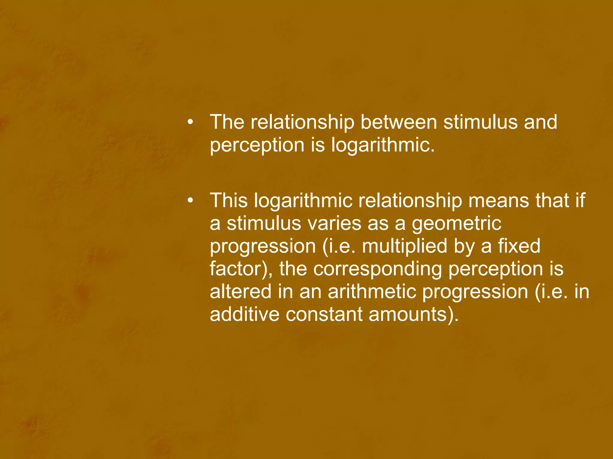 Mathematical psychology1- webner fechner law | PPT