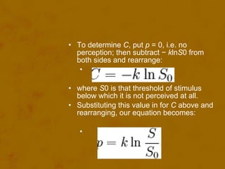 Mathematical psychology1- webner fechner law | PPT