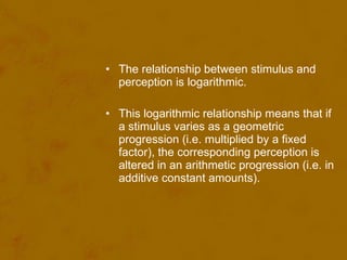Mathematical psychology1- webner fechner law | PPT
