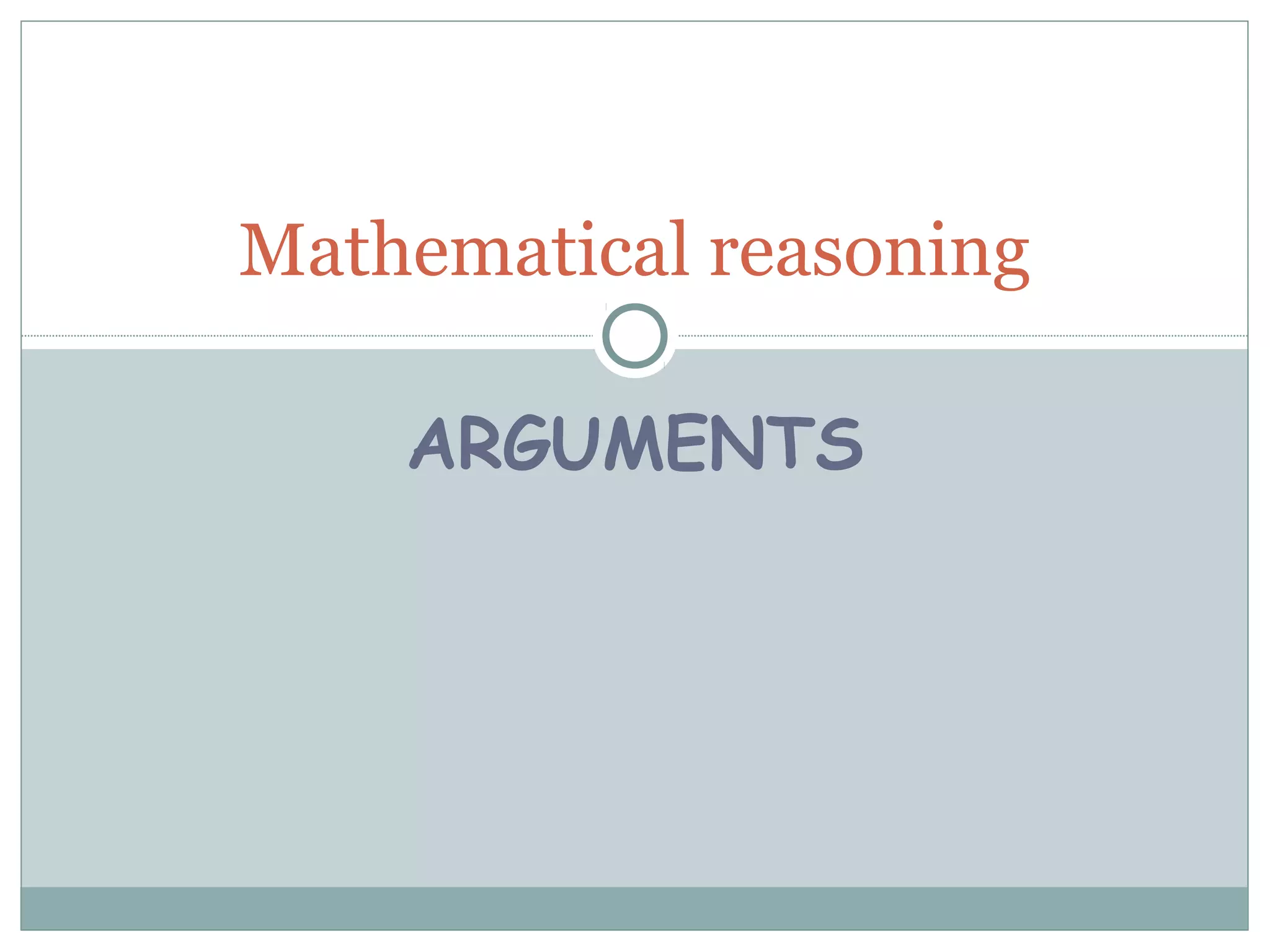 Mathematical reasoning | PPT