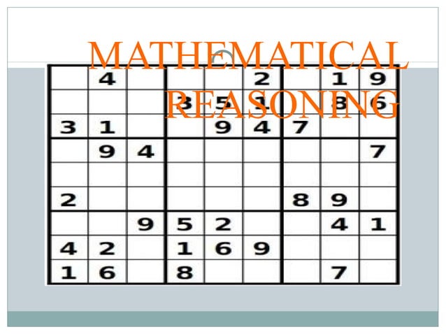 Mathematical reasoning | PPT