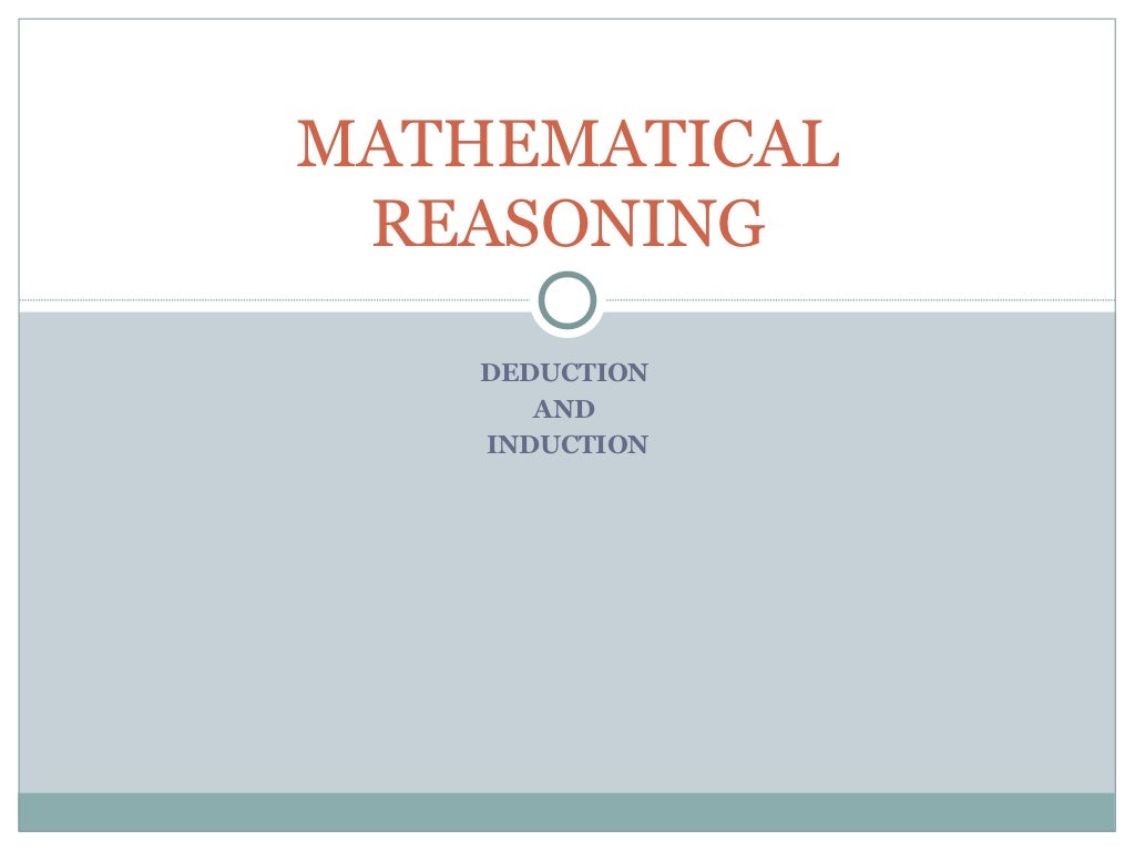 Mathematical reasoning