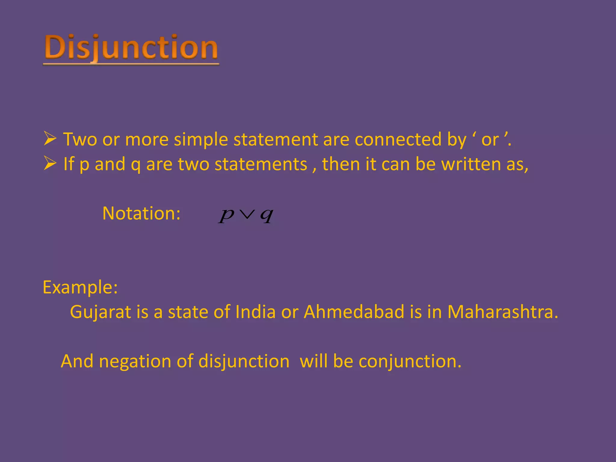 Conjunction And Disjunction | PPTX