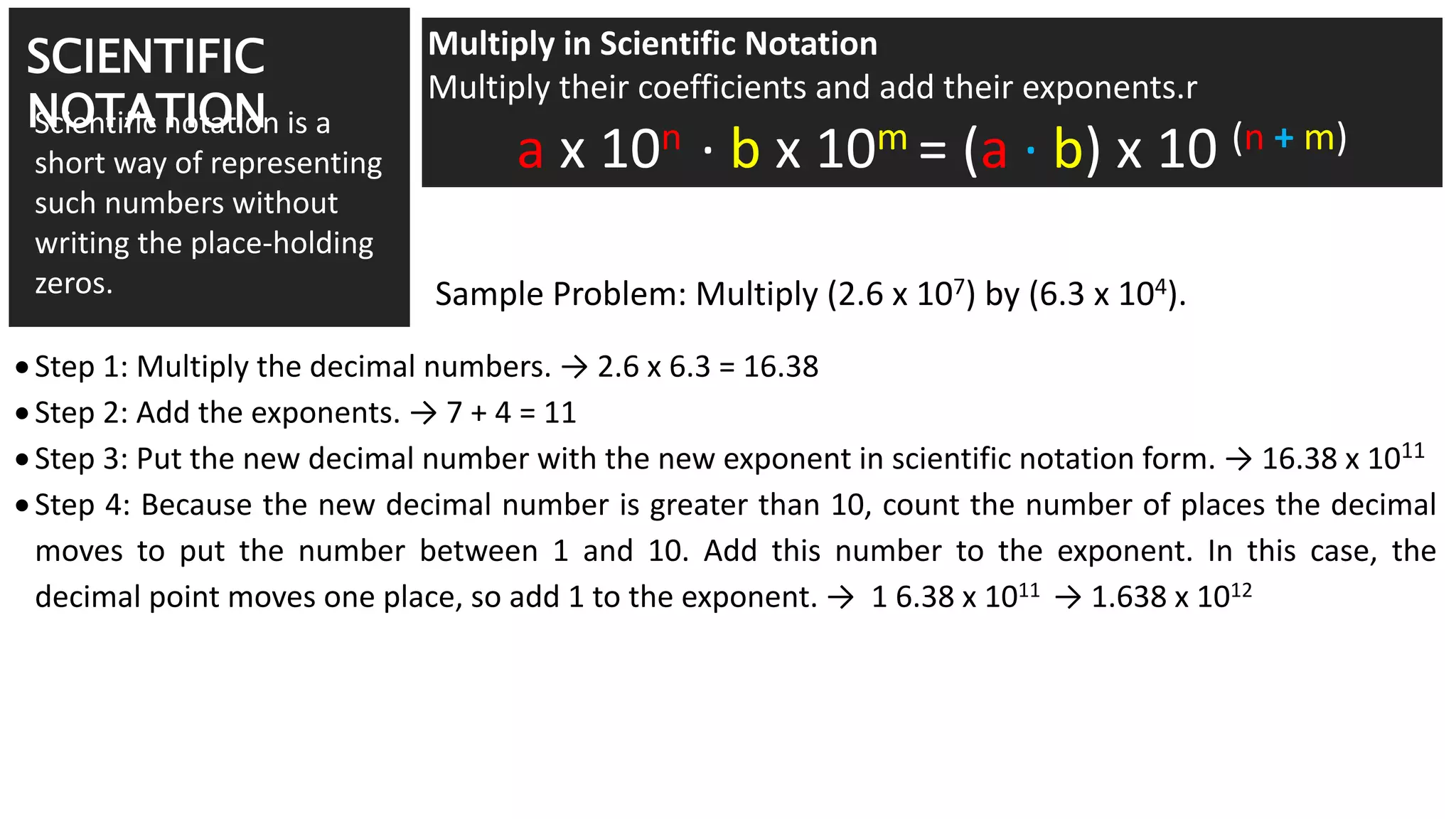 Mathematical skills III - Scientific Noation | PPT