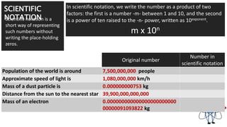 Mathematical skills III - Scientific Noation | PPT