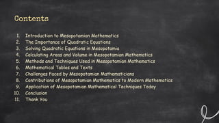 Mathematical Techniques in Mesopotamia_ Solving Quadratic Equations and ...