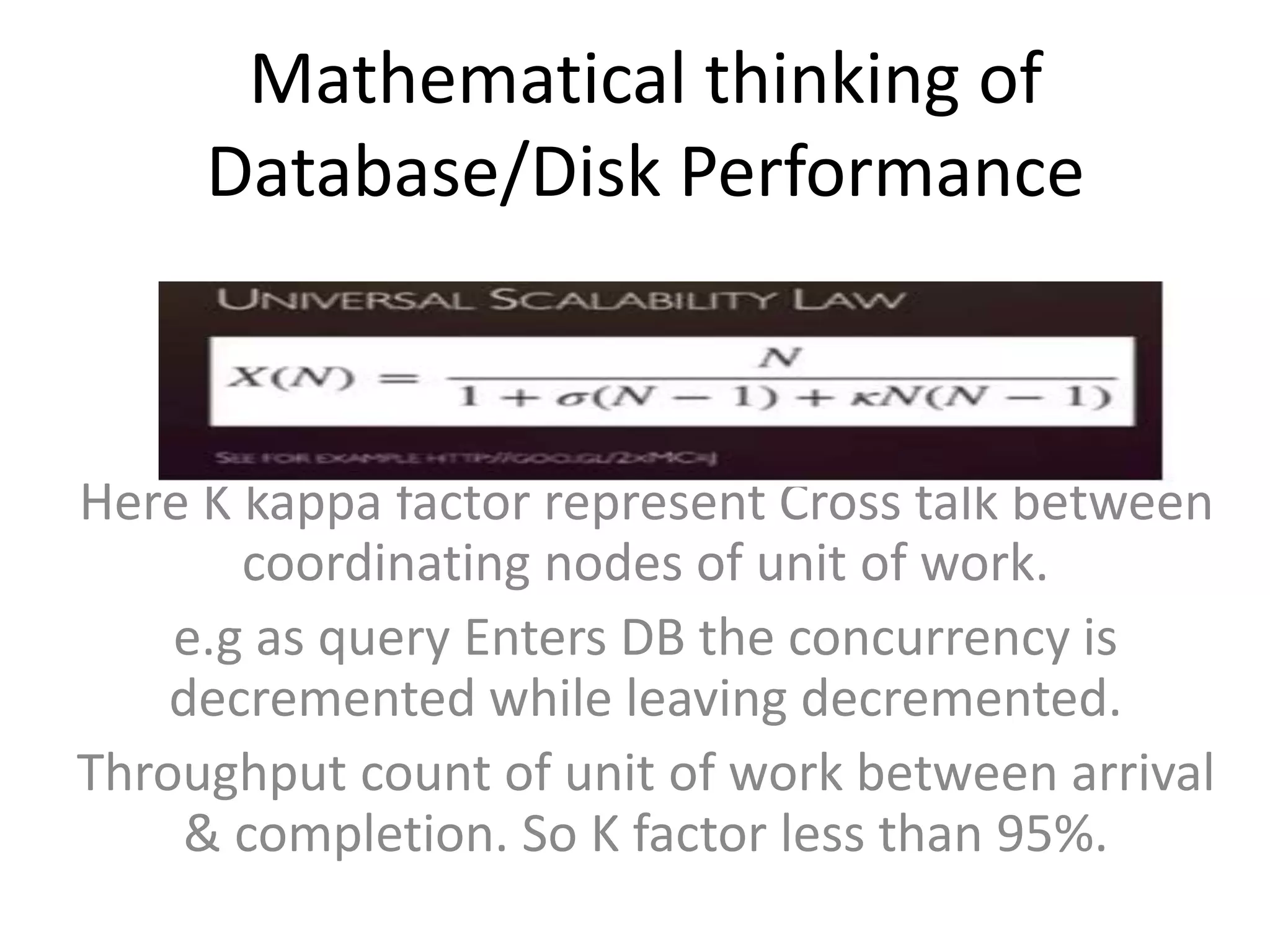 Mathematical thinking of database performance | PPT