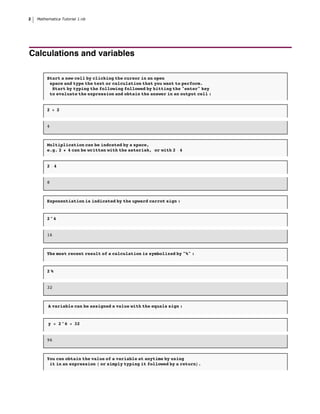 Mathematica tutorial 3 | PDF