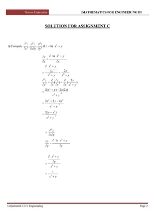 Mathematic for engineering iii for prints calculate by seng phearun in ...
