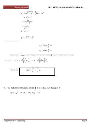 Mathematic for engineering iii for prints calculate by seng phearun in ...