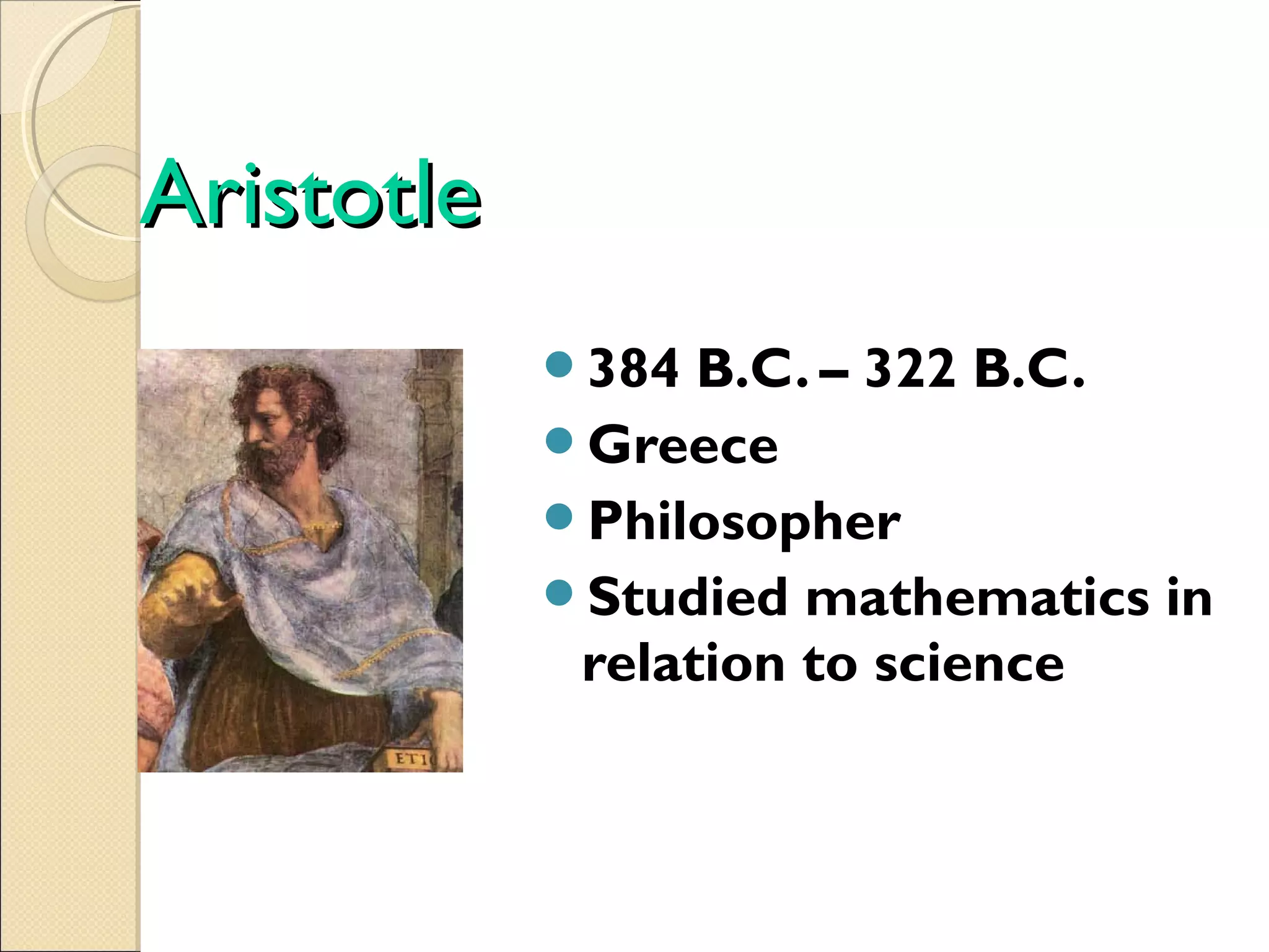 history of Mathematicians | PPT