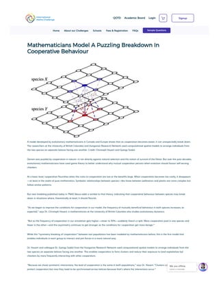 Mathematicians model a puzzling breakdown in cooperative behaviour.pdf