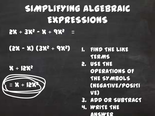 Mathematics: ALGEBRAIC EXPRESSIONS AND POLYNOMIALS | PPTX | Computing | Technology & Computing