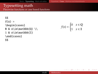 The LaTeX Workshop: Typesetting Mathematics with LaTeX | PDF
