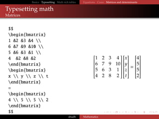 The LaTeX Workshop: Typesetting Mathematics with LaTeX | PDF