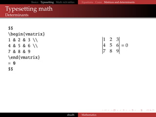 The LaTeX Workshop: Typesetting Mathematics with LaTeX | PDF