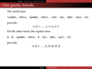 The LaTeX Workshop: Typesetting Mathematics with LaTeX | PDF