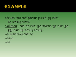Mathematics ppt on trigonometry | PPT