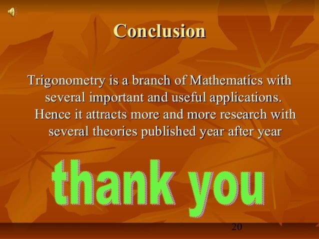 Mathematics ppt on trigonometry | PPT | Physics | Science