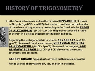 Mathematics ppt on trigonometry | PPT