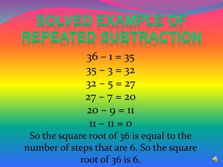 squares and square roots | PPTX