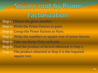 squares and square roots | PPTX