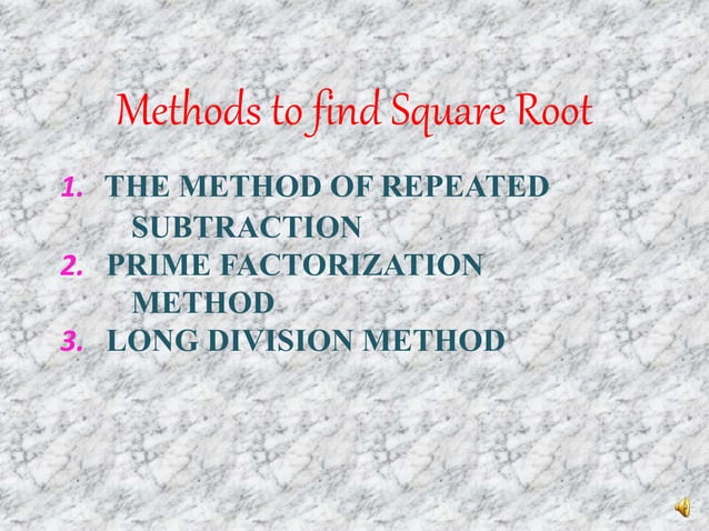 squares and square roots | PPTX