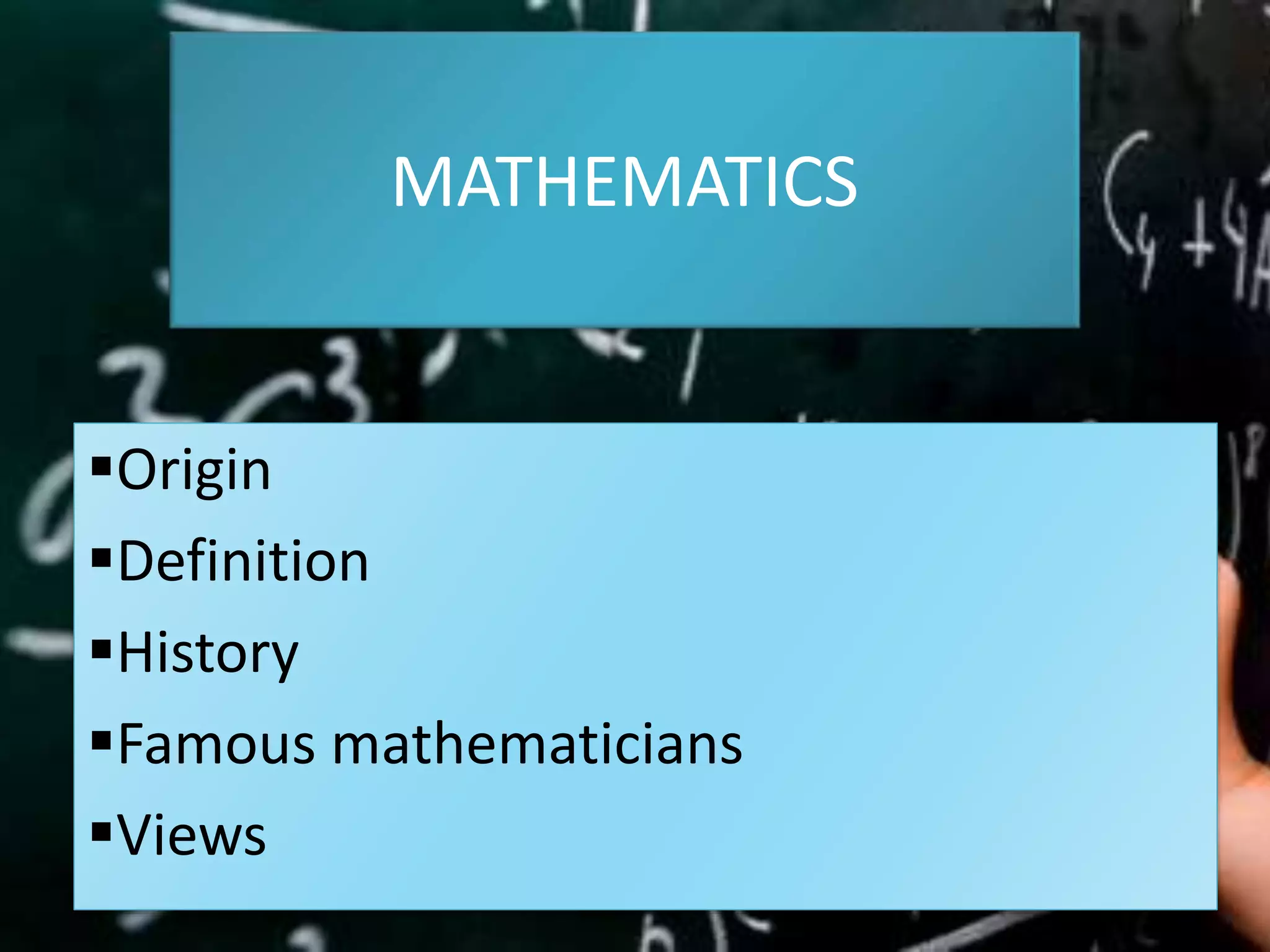 Mathematics | PPTX