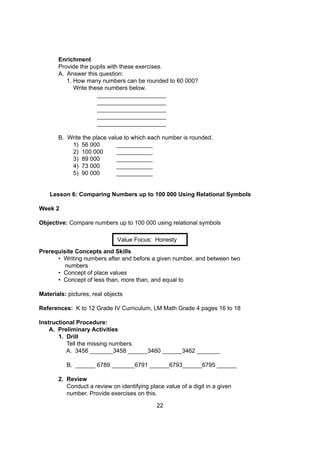 K TO 12 GRADE 4 TEACHER’S GUIDE IN MATHEMATICS (Q1-Q4) | PDF